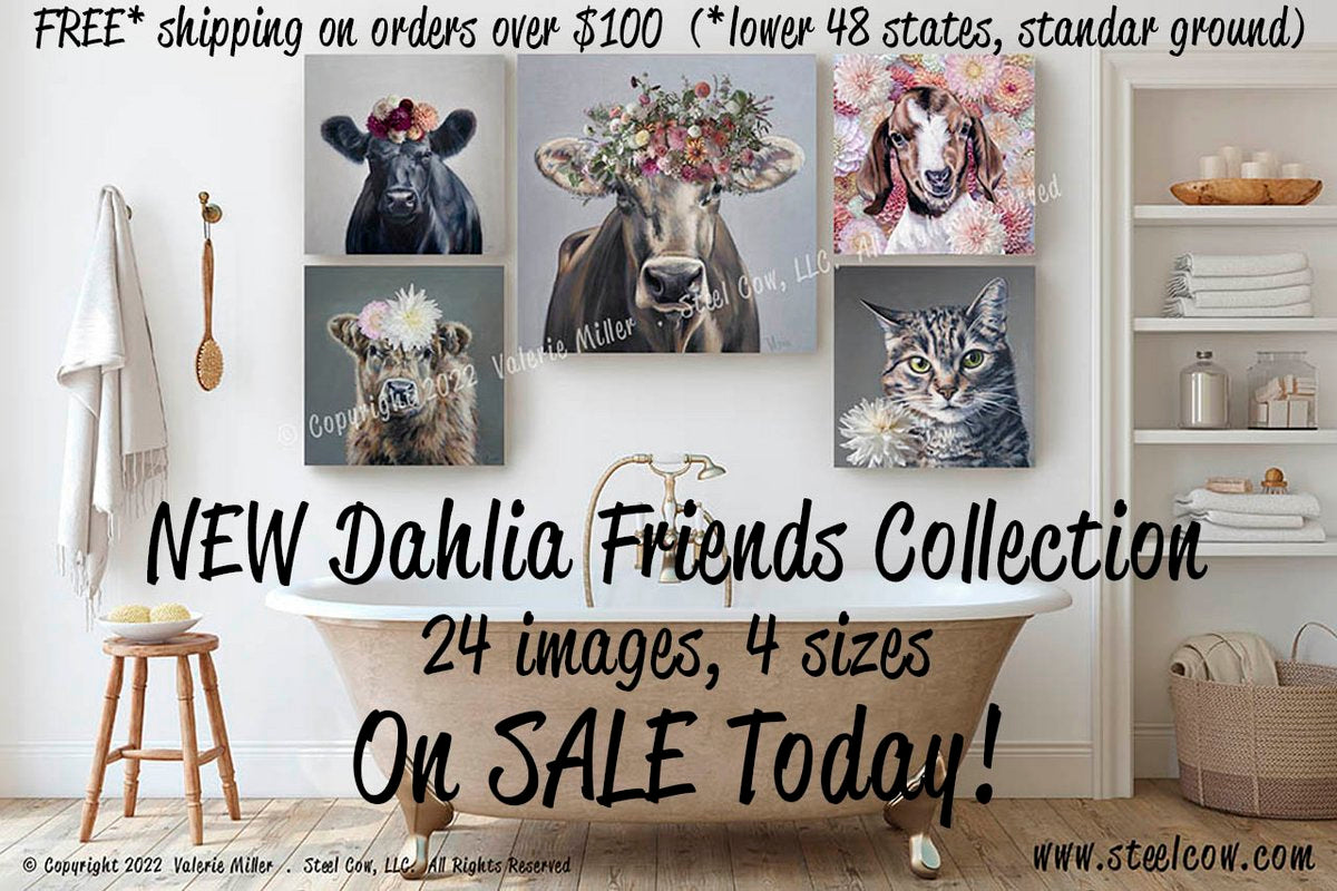 Cow, Pig & Wildlife art, canvas prints & more by artist Valerie Miller